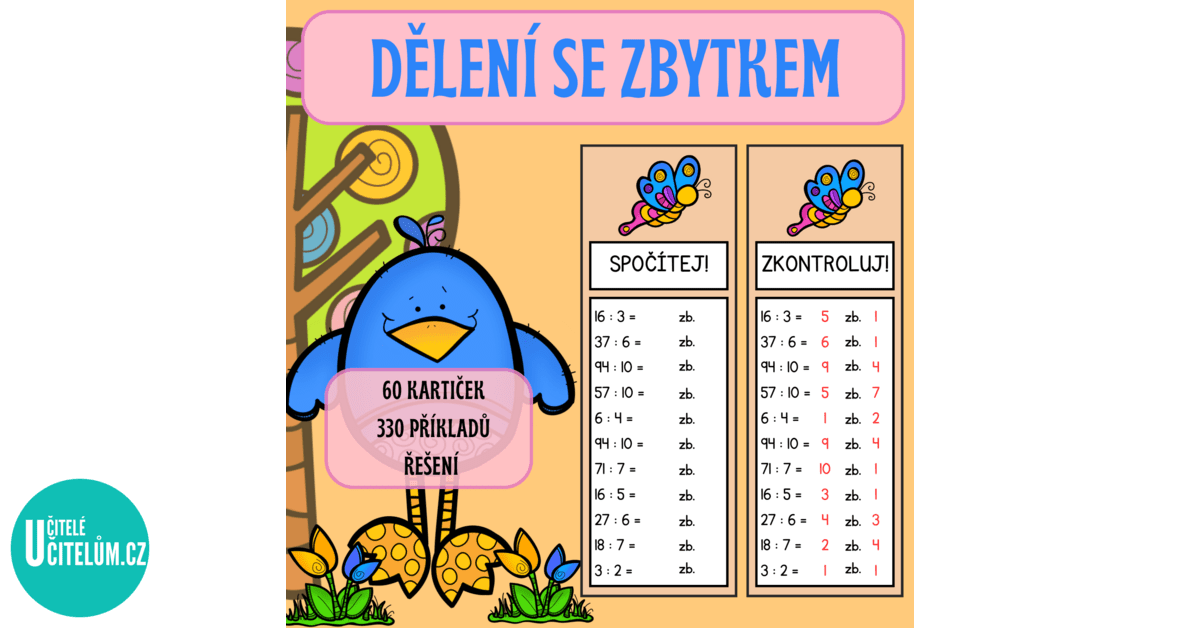 JARNÍ DĚLENÍ SE ZBYTKEM - Matematika | UčiteléUčitelům.cz